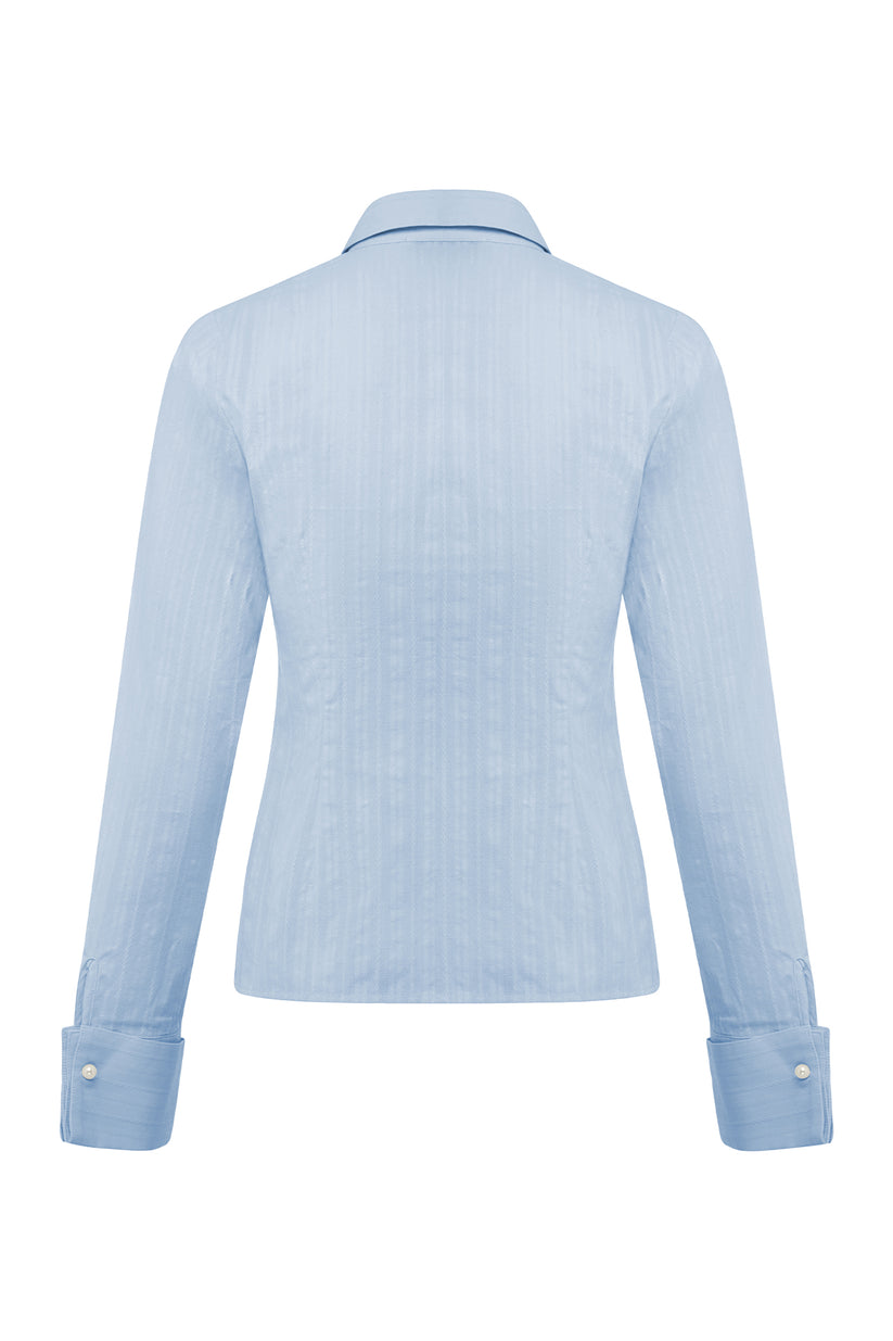Ruched Front Shirt Cielo – Olga Joan